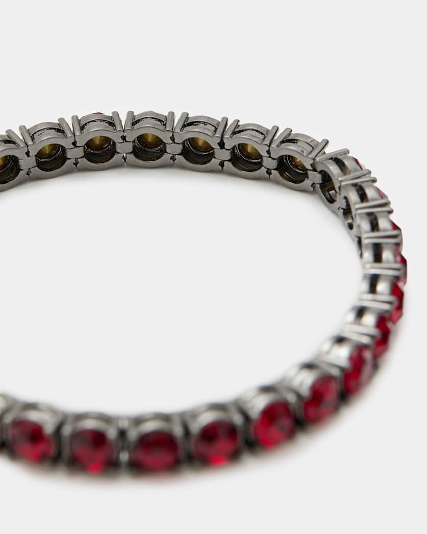 Izzy Crystal Drop Chain Earrings Black/Red | ALLSAINTS